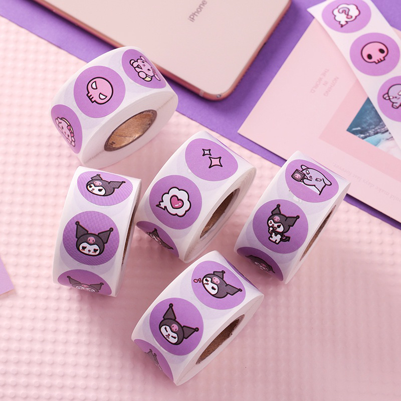 Jual 500PCS STIKER AESTHETIC ROLL SANRIO CINNAMOROLL KUROMI MELODY ...