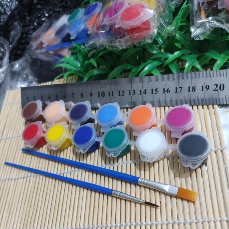 Jual Cat Lukis Akrilik Acrylic Paint Set 12 warna colours @3ml Samoyed ...