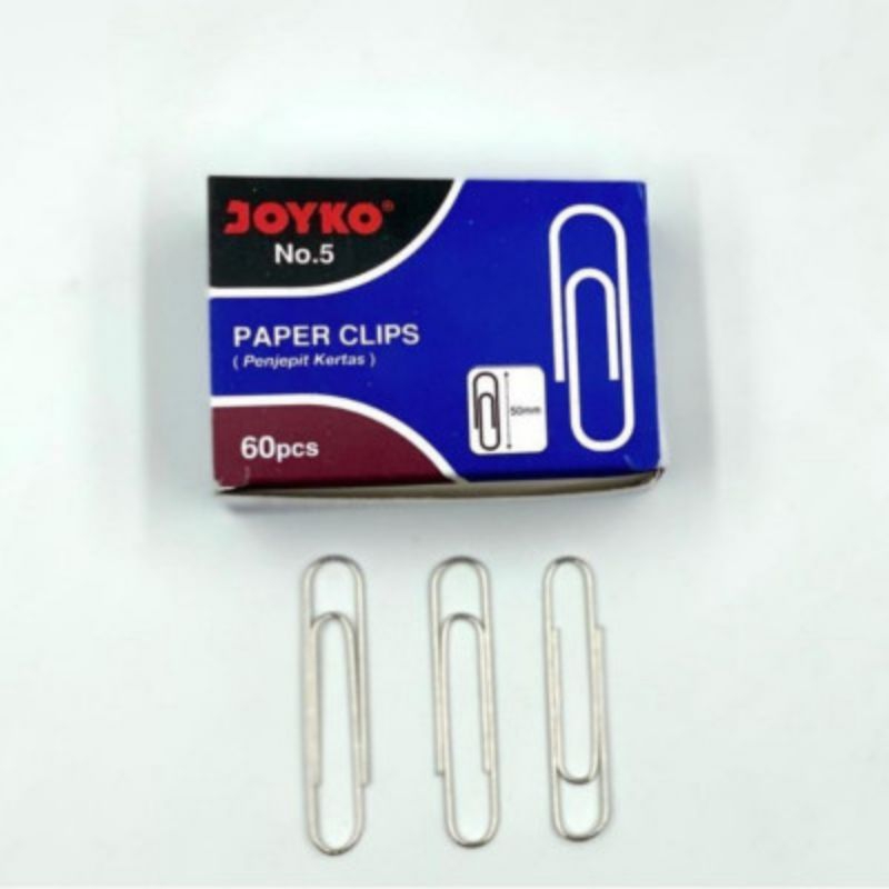 Jual Paper Clips / Penjepit Kertas - Joyko No. 5 ( 50mm) | Shopee Indonesia