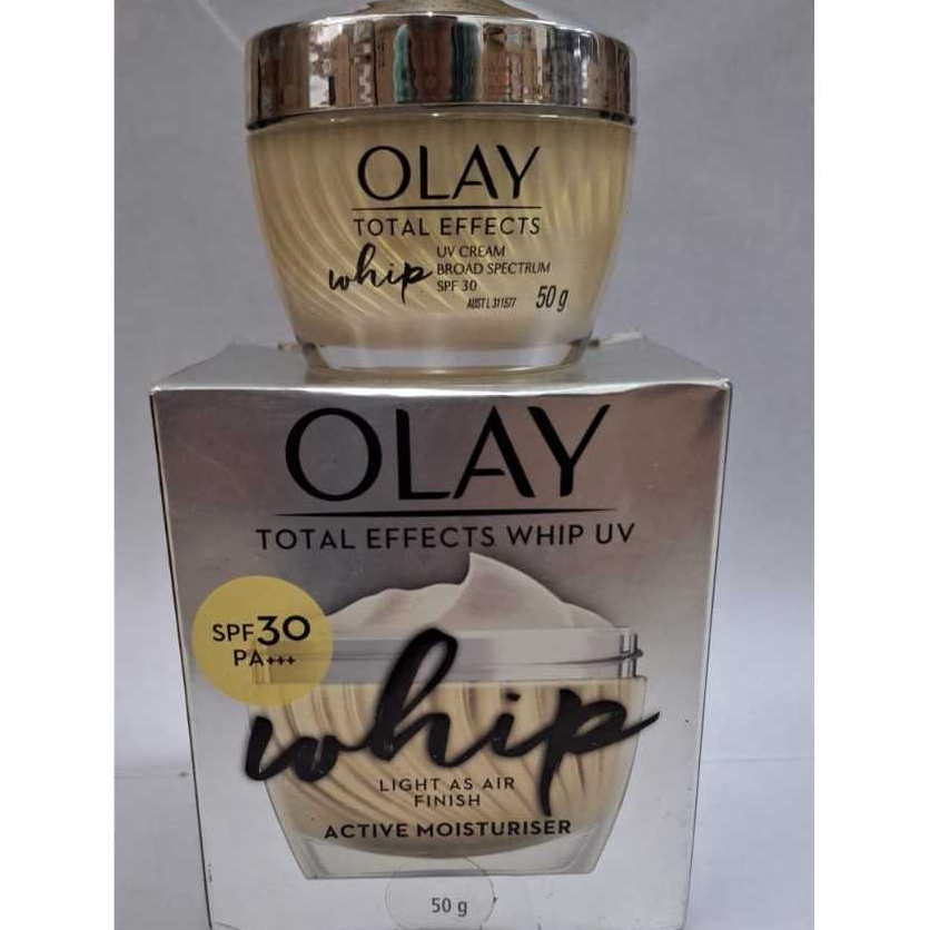Jual OLAY TOTAL EFFECTS WHIP SPF 30 MOISTURIZER 50gr (rijek kemasan tanpa dus) | Shopee Indonesia