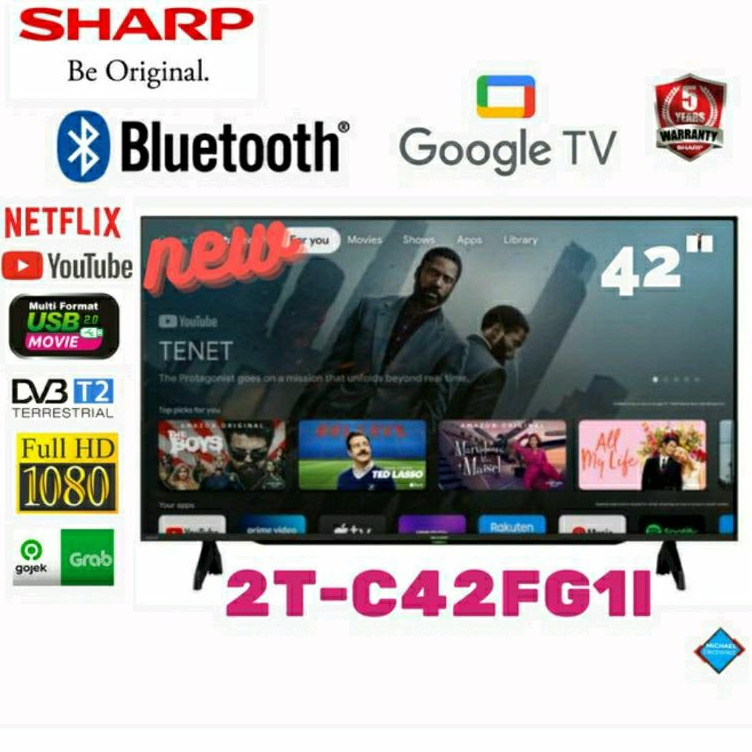 Jual Sharp Smart tv 42 inch 2T-C42FG1I (Android 11) | Shopee Indonesia
