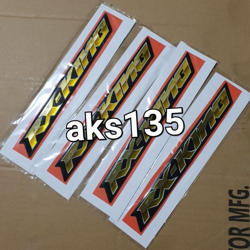Jual stiker logo emblem cover box aki rx king rxking 2007 2008 original ...