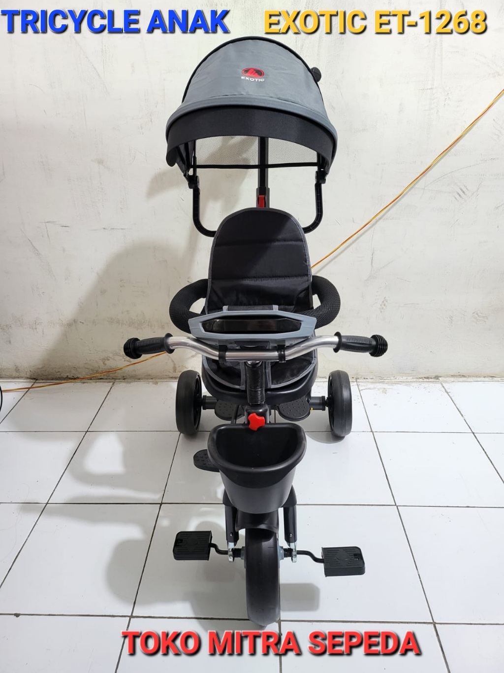 Jual Sepeda Anak Roda 3 1268 Exotic Stroller Exotic ET-1268 Musik Lampu ...