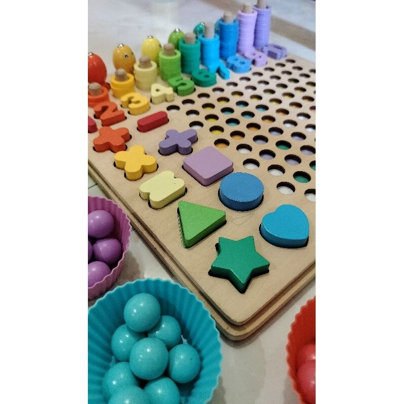 Jual Mainan edukasi anak - sensori play anak mengenal bentuk warna ...