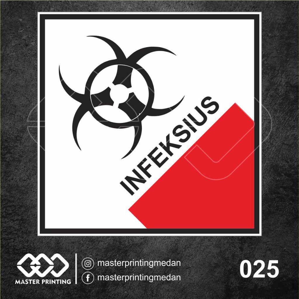 Jual 025 - Stiker Infeksius, Simbol Limbah B3, Sticker Vinyl, Premium ...