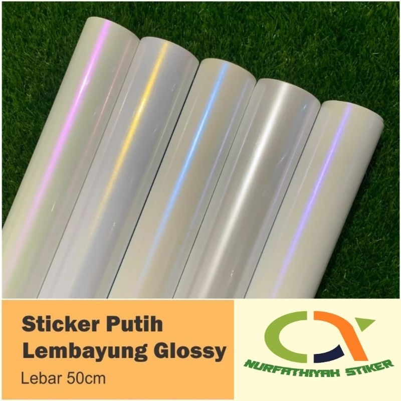 Jual stiker skotlet motor putih lembayung glossy,elegant,termurah,harga ...