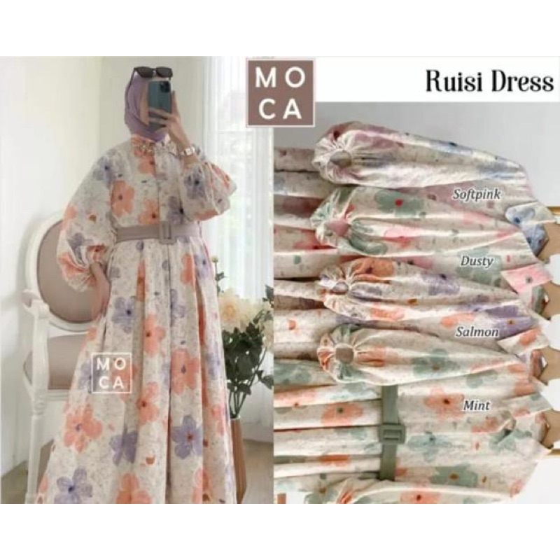Jual Kode_B Ruisi dress beli crinkle Airflow premium random By Alexa ...
