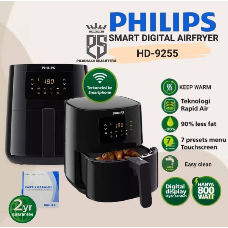 Jual Air fryer PHILIPS Airfryer HD9255 Smart airfryer PHILIPS HD 9255 ...