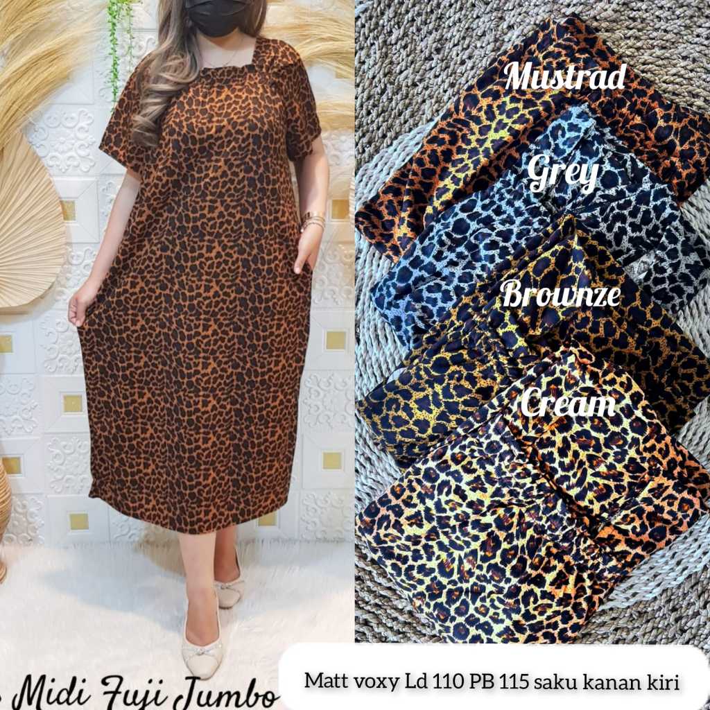 Jual leopard dress / dress macan / dress voxy / dress voxy / trend 2022 ...
