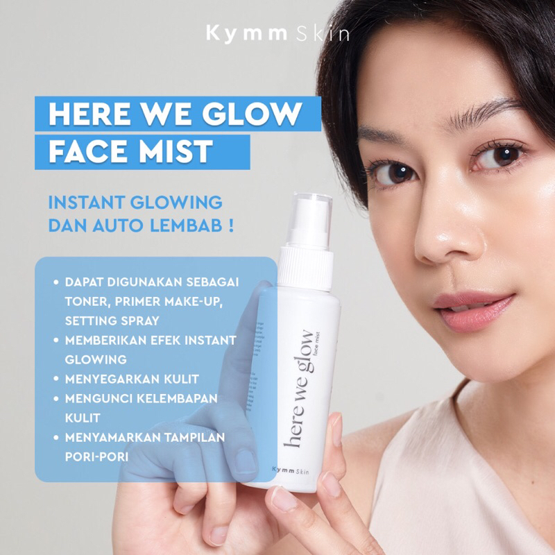 Jual KYMM SKIN Here We Glow FACEMIST | Shopee Indonesia