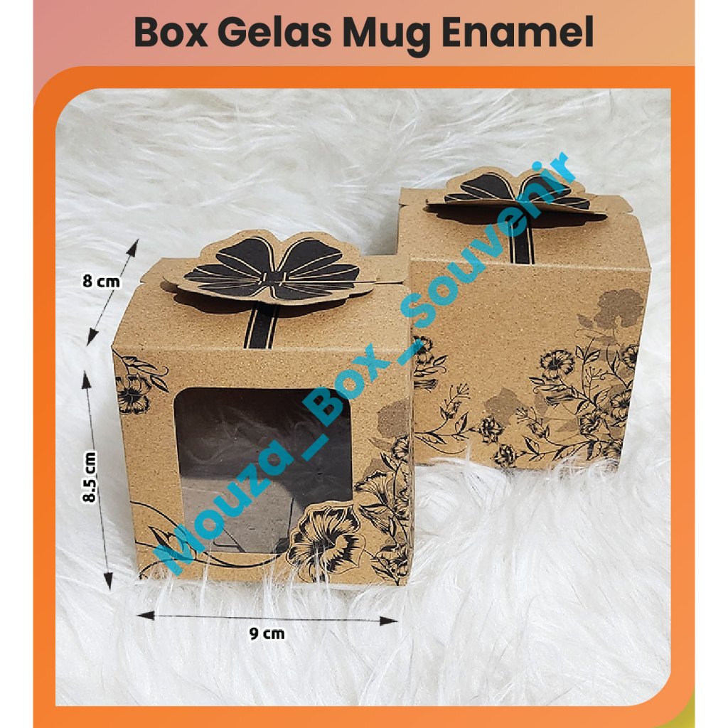 Jual ( 50PCS ) BOX KEMASAN GELAS MUG ENAMEL FREE TALI KUR | Shopee ...