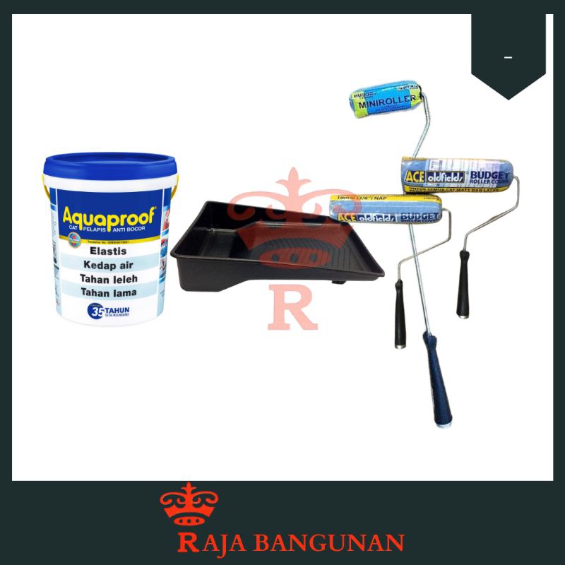 Jual PAKET HEMAT NGECAT RUMAH: Cat Aquaproof Ukuran 1Kg / Bak Cat Warna ...
