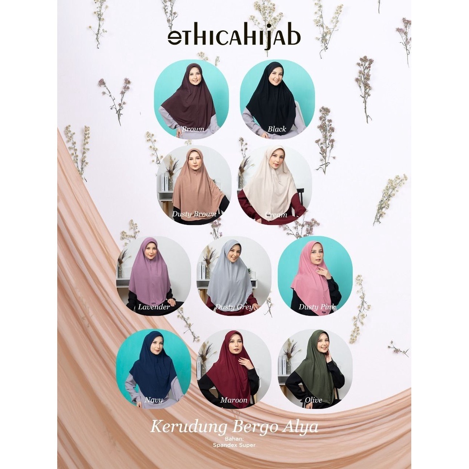 Jual BERGO INSTAN/JILBAB BERGO/HIJAB BERGO SPANDEK SUPER/ BERGO ALYA BY ...
