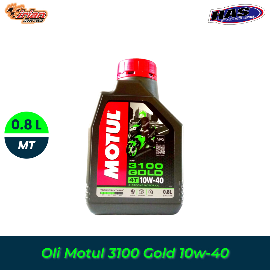 Jual OLI MOTUL 3100 GOLD 4T 10W40 0.8 Liter TECHNOSYNTHESE / OLI MESIN ...