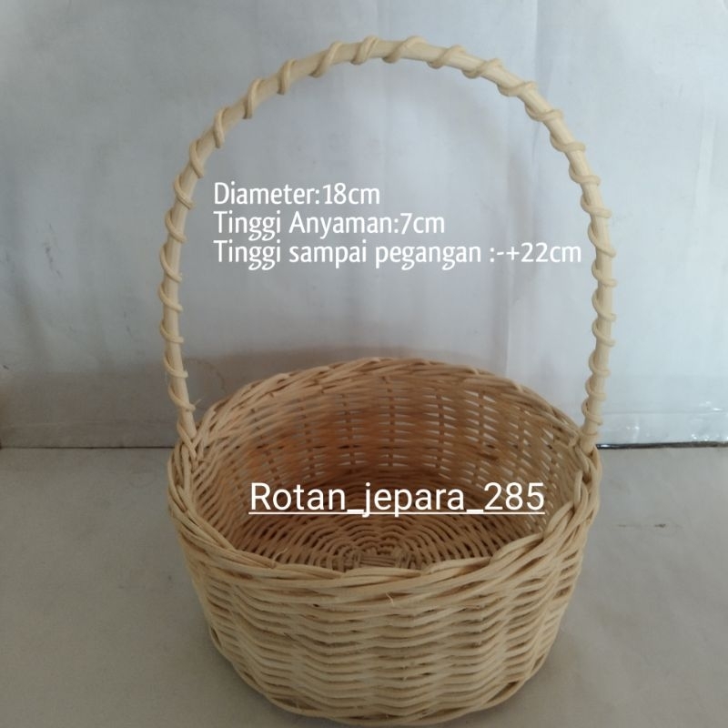Jual Promo..!!Keranjang bulat full rotan Diameter 18cm tinggi 7cm ...