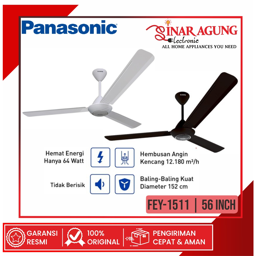 Jual [COD] KIPAS ANGIN PLAFON PANASONIC FEY1511K / FEY1511 / FEY-1511 ...