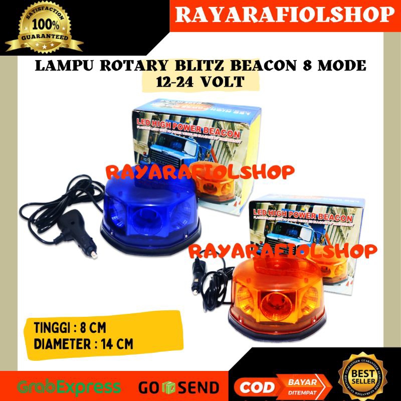 Jual Lampu Rotary Mobil Truck Blitz Beacon 8 Mode 12-24volt Lampu ...