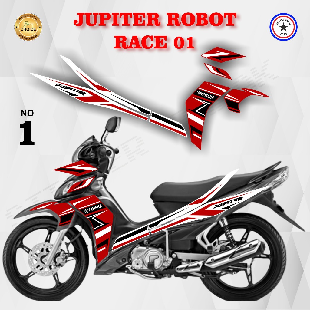 Jual Stiker Motor Yamaha Jupiter Z Robot Variasi Race 01 Sticker ...