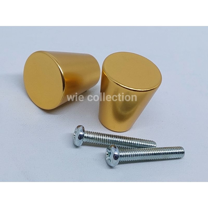 Jual HANDLE KNOB BESI GOLD / TARIKAN LEMARI EMAS / PEGANGAN BULAT BESI ...