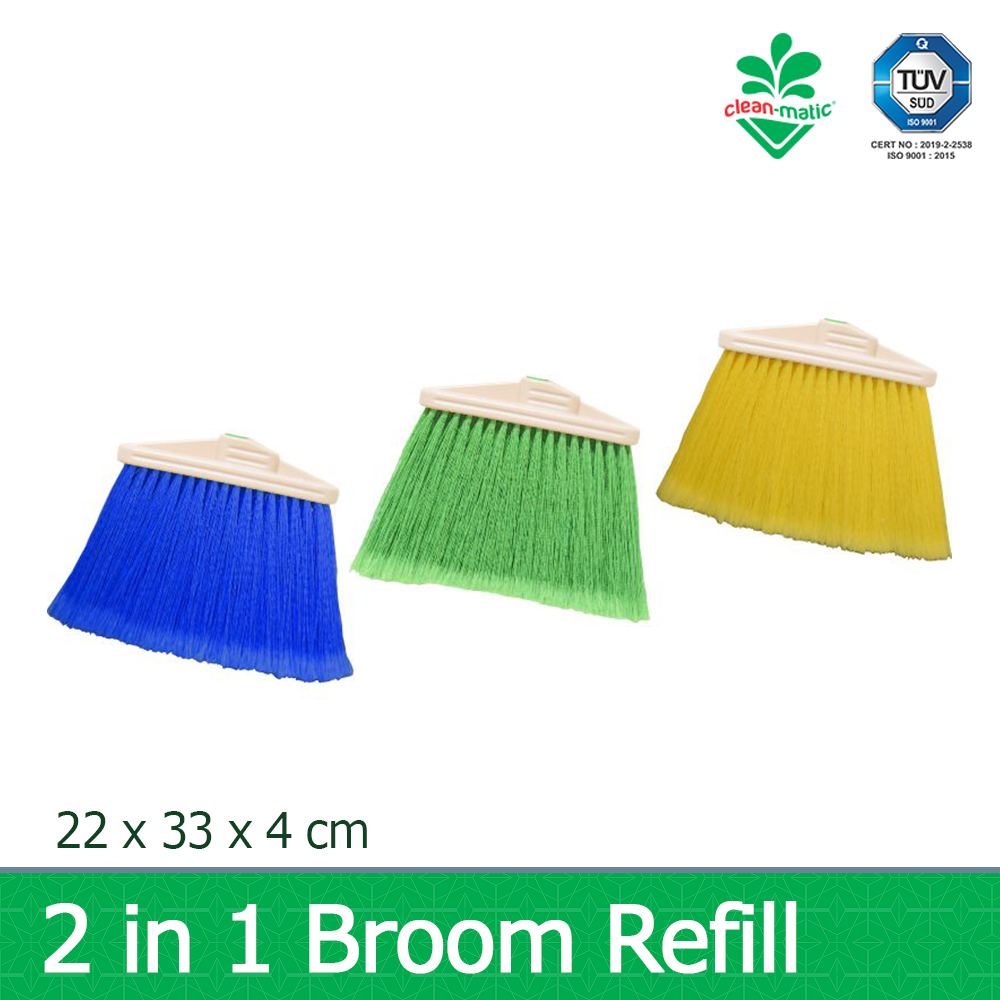 Jual Myhomey Refill Sapu Lantai 2 in 1 Sapu Nilon Broom Cleanmatic ...