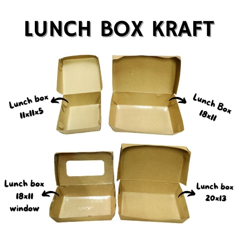Jual LUNCH BOX KRAFT COKLAT/BOX MAKANAN/LUNCH BOX ISI 100PCS | Shopee ...