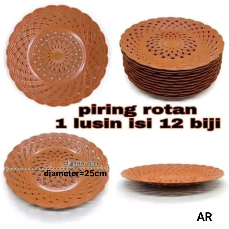 Jual PIRING CEPER ROTAN ( 12 BUAH ) | Shopee Indonesia