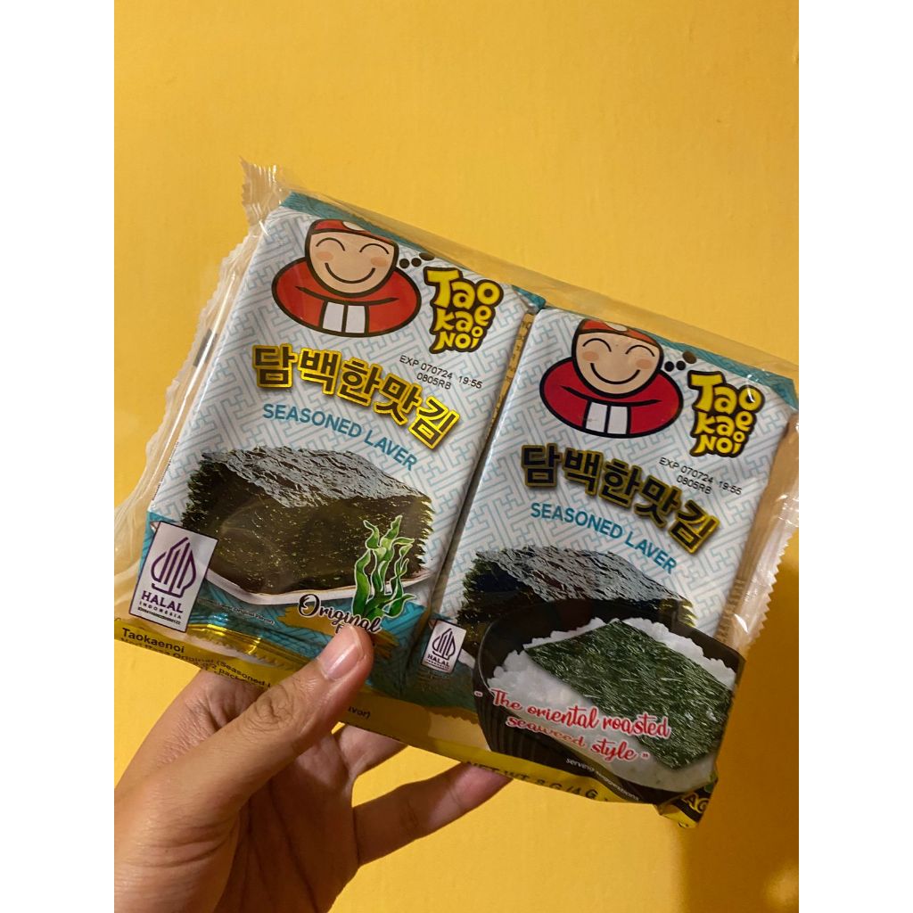 Jual Tao Kae Noi Seaweed Seasoned Laver 8gr (2packs x 4gr) | Shopee ...
