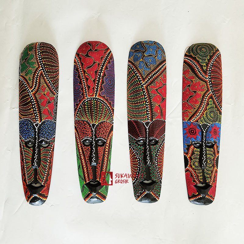 Jual Pajangan Dinding Topeng Lukis 50 cm - Dekorasi Hiasan Suku Etnik ...