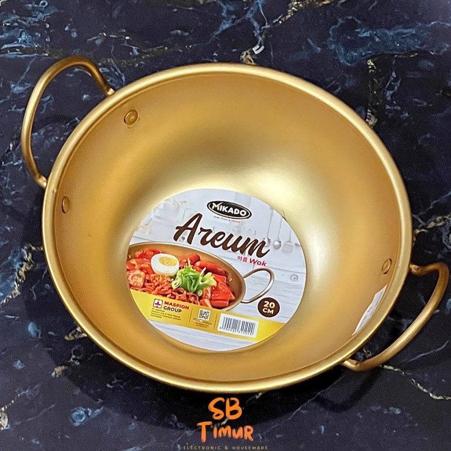 Jual Wajan Penggorengan Anti Lengket Maspion Mikado Areum 20 Cm Warna ...