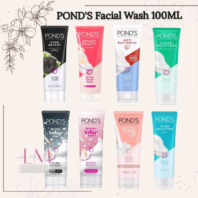 Jual Ponds Facial Foam Facial Wash 100GR Bright Beauty Pure Bright ...