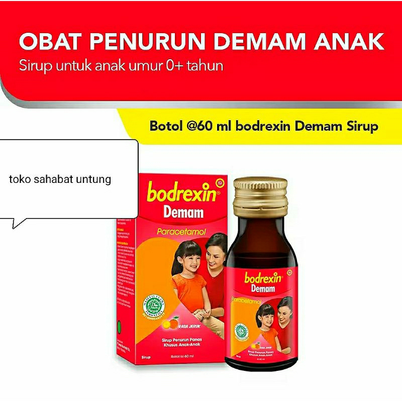Jual bodrexin demam Syrup 60 ml/ obat penurun panas anak 0-12 tahun ...