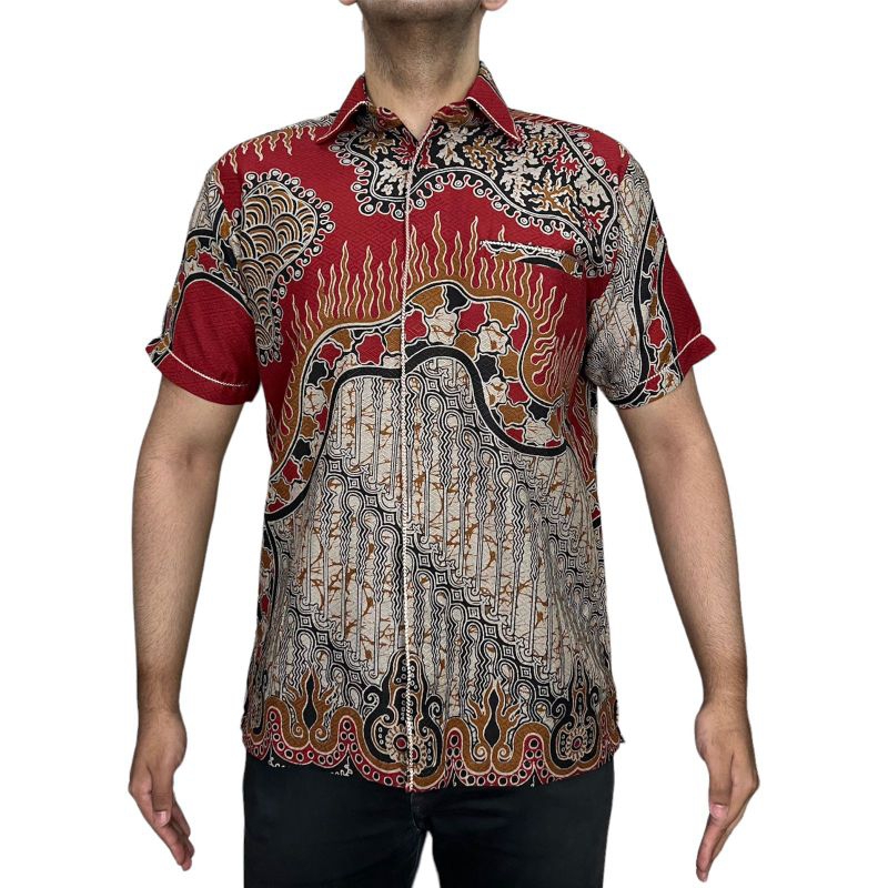 Jual KEMEJA BATIK SMOCK LENGAN PENDEK DOBBY FULL TRIKOT WAFFLE PREMIUM ...
