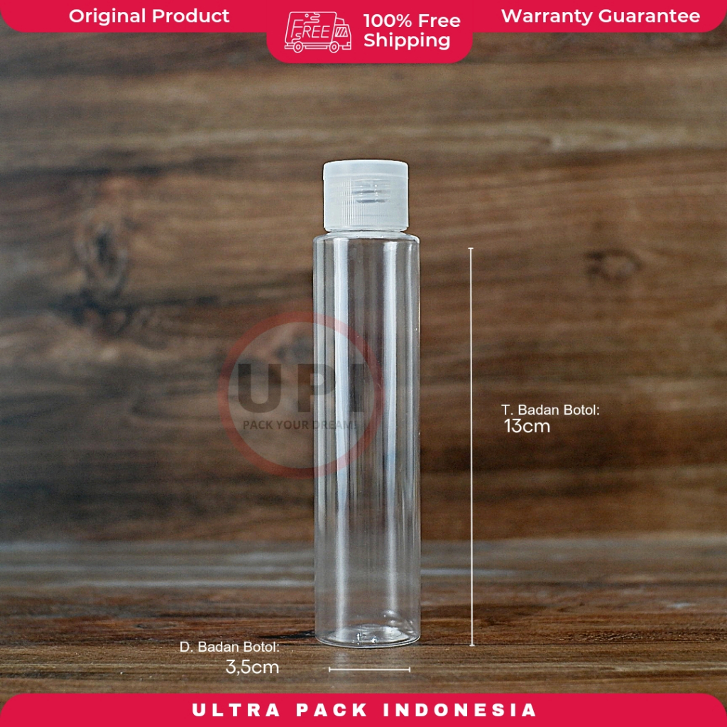Jual KEMASAN BOTOL FLIPTOP ISI ULANG - BOTOL PET SCARLETT 100ML CLEAR + FLIP TOP | Shopee Indonesia