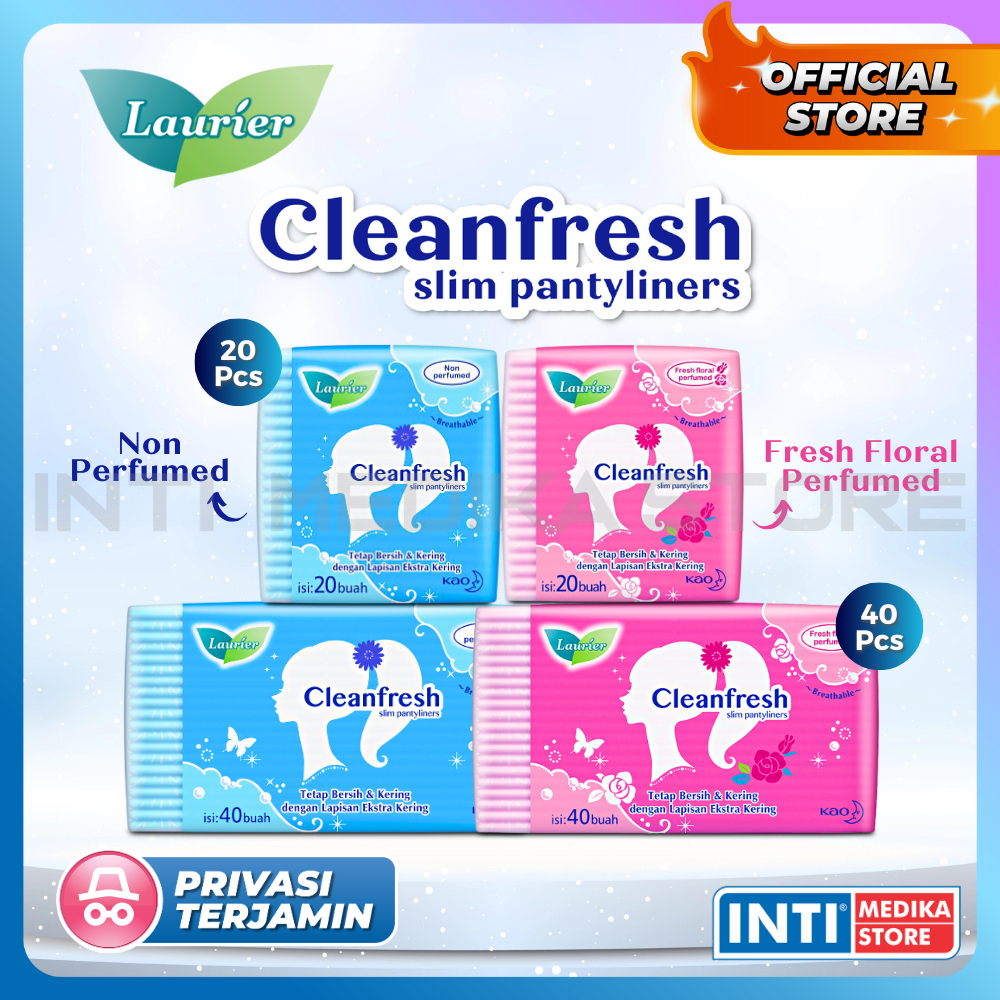 Jual LAURIER - Pantyliner CLEAN FRESH Slim Pembalut Wanita 14cm ...