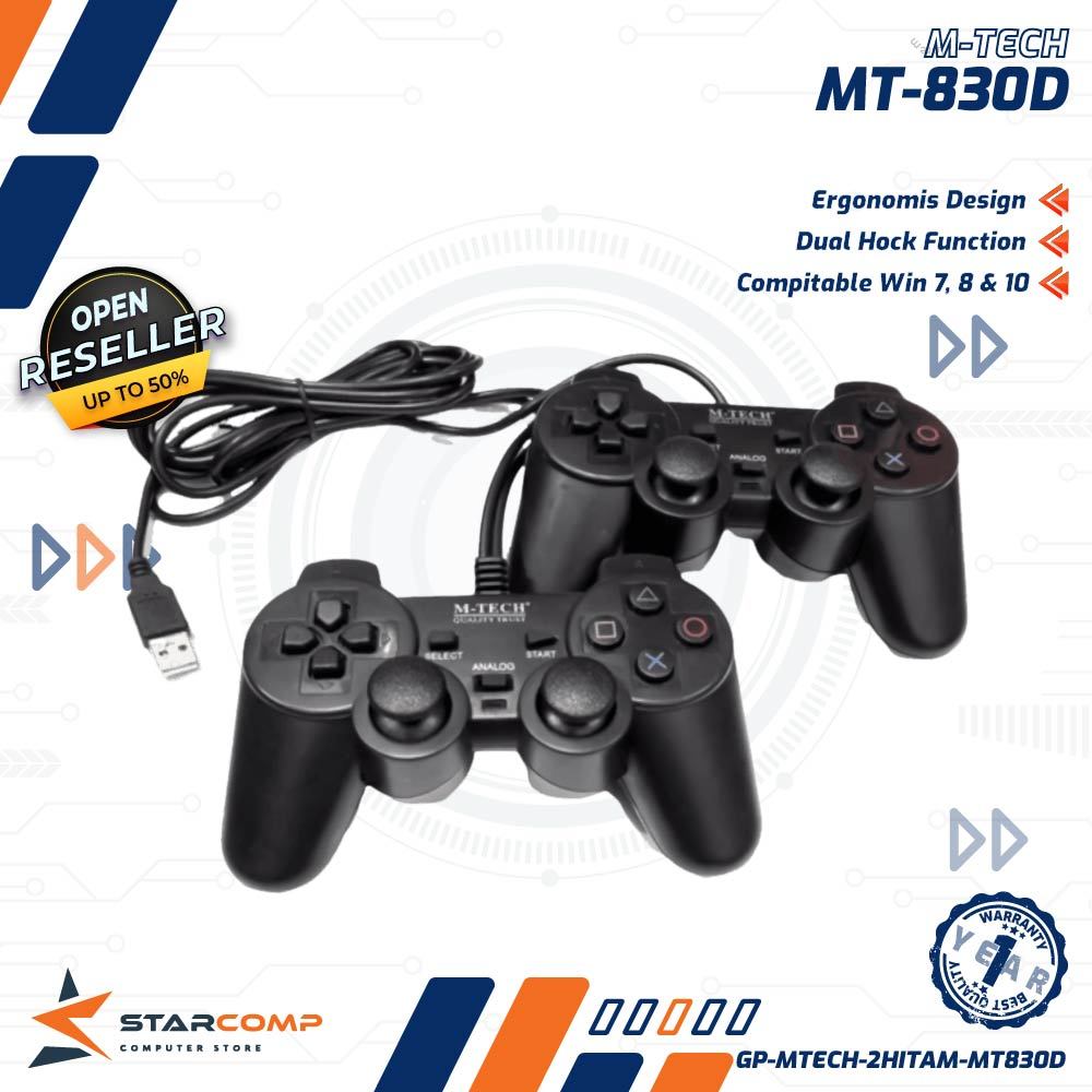 Jual Gamepad Double Hitam M-tech Mt-830D /Joystick/Gamepad Double Hitam ...
