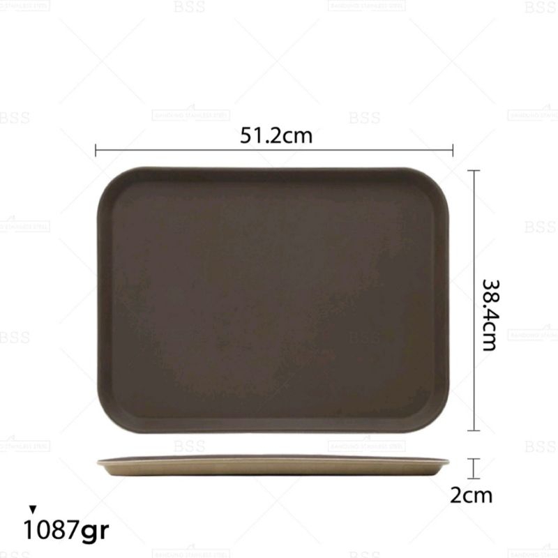 Jual Nampan penyajian makanan plastik anti slip / rubber tray | Shopee ...