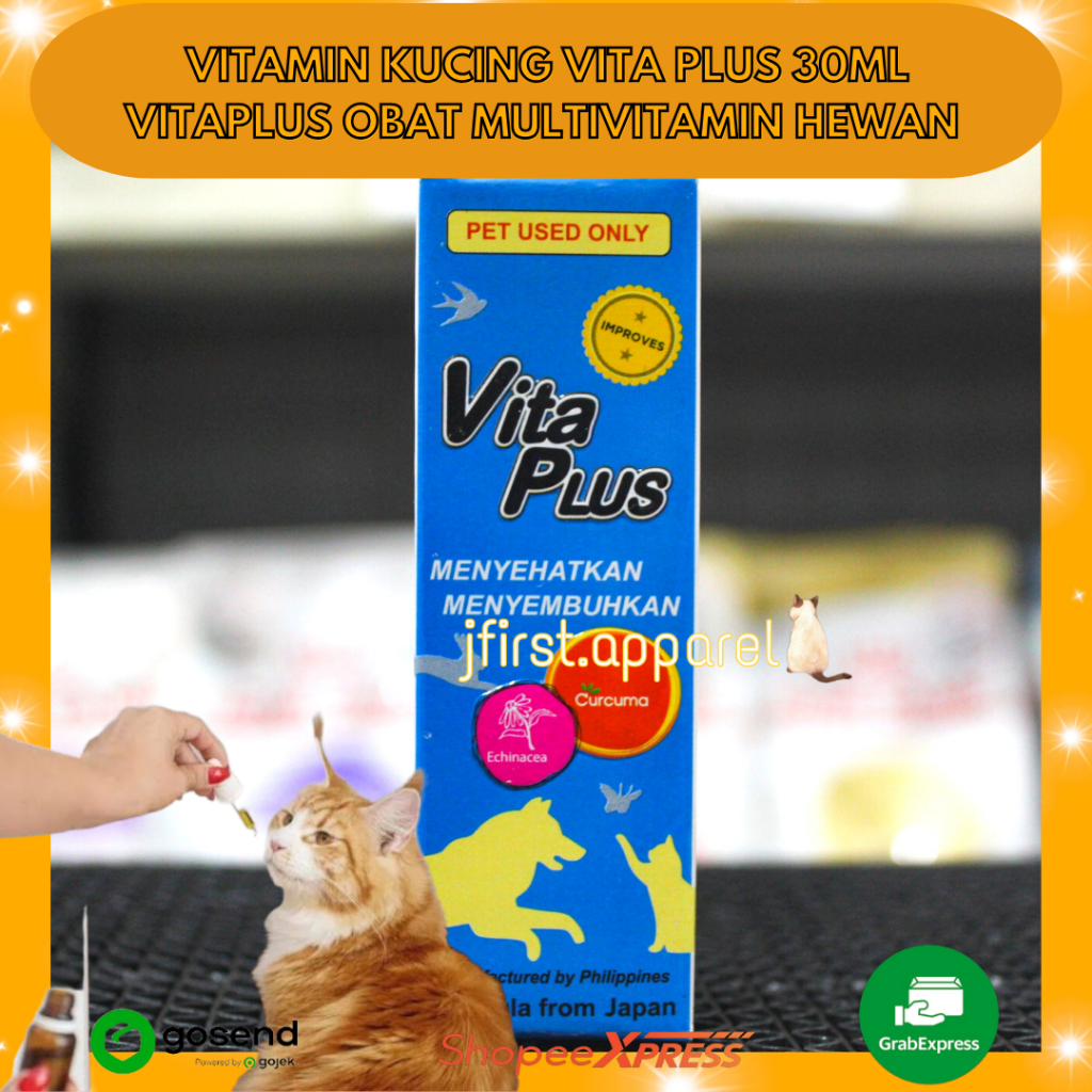 Jual VITAMIN KUCING VITA PLUS 30ML | VITAPLUS OBAT MULTIVITAMIN HEWAN | Shopee Indonesia