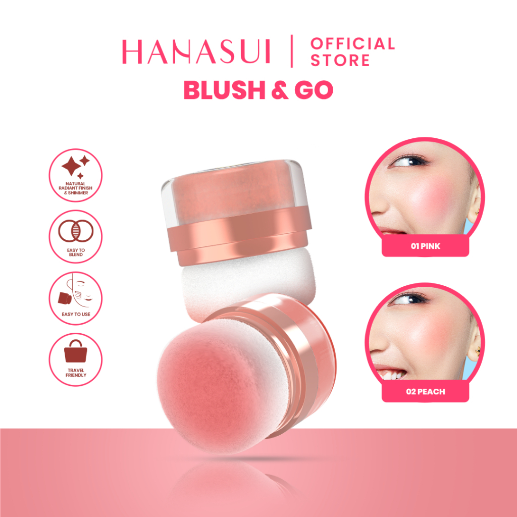 Jual HANASUI Perfect Cheek Blush & Go || Powder Blush On 2.5gr ...