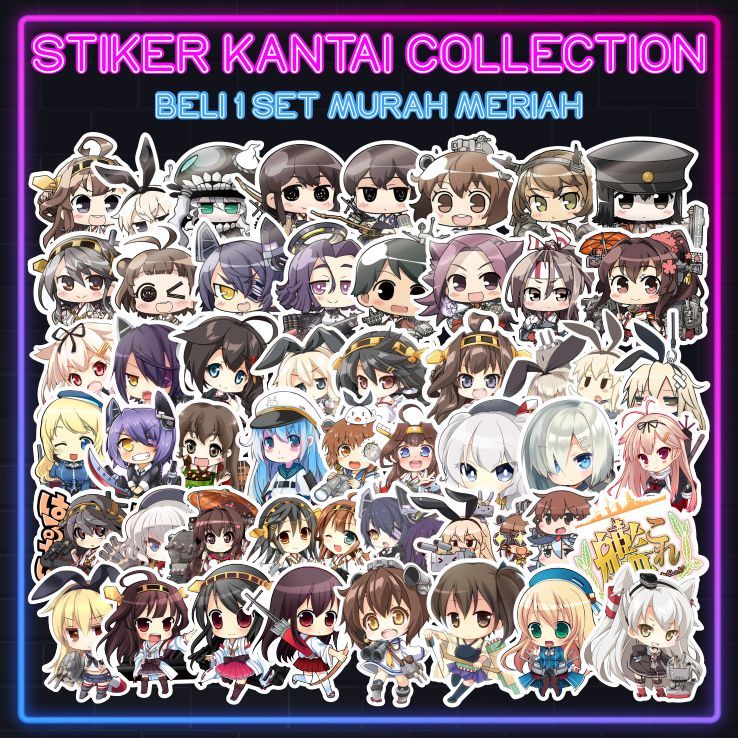 Jual [1 Set] Stiker KanColle (Kantai Collection) Sticker Anime Murah ...