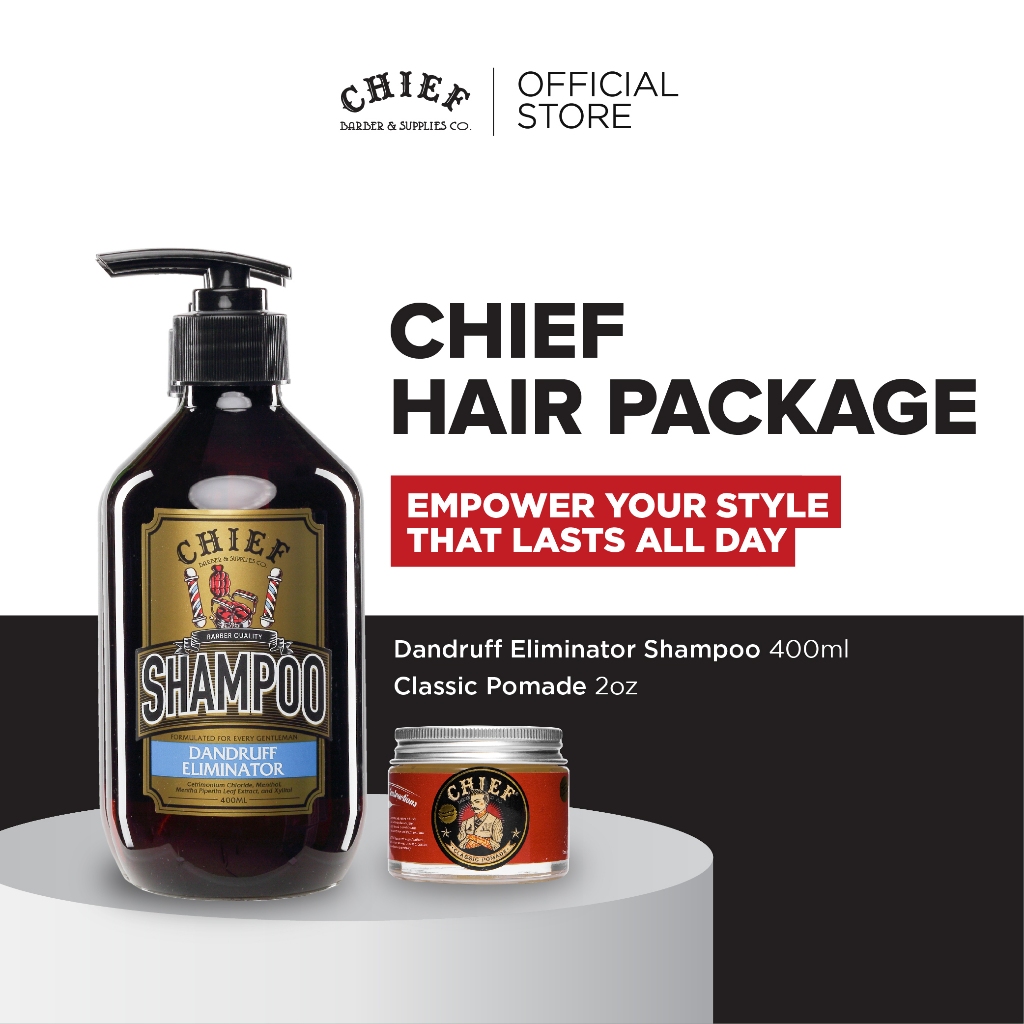 Jual CHIEF HAIR PACKAGE (Pomade Oil Based 2oz + Shampoo DE 400ml ...