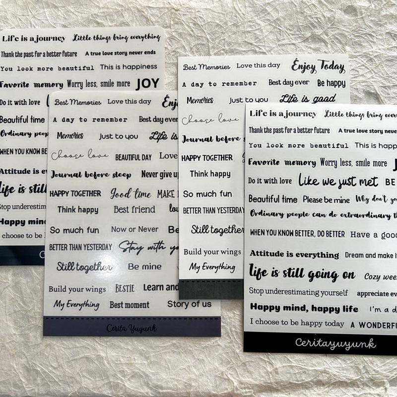 Jual sticker quote / stiker kata kata for scrapbook journal journaling ...