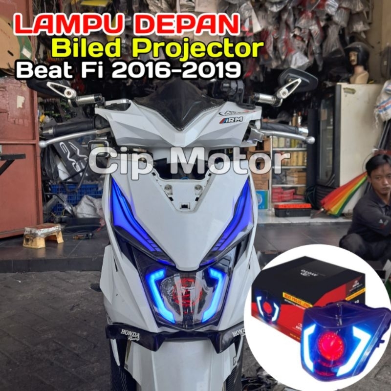 Jual HEADLAMP NEW BEAT FI ESP 2016 - 2019 BILED PROJECTOR AYOTO BEAT ...
