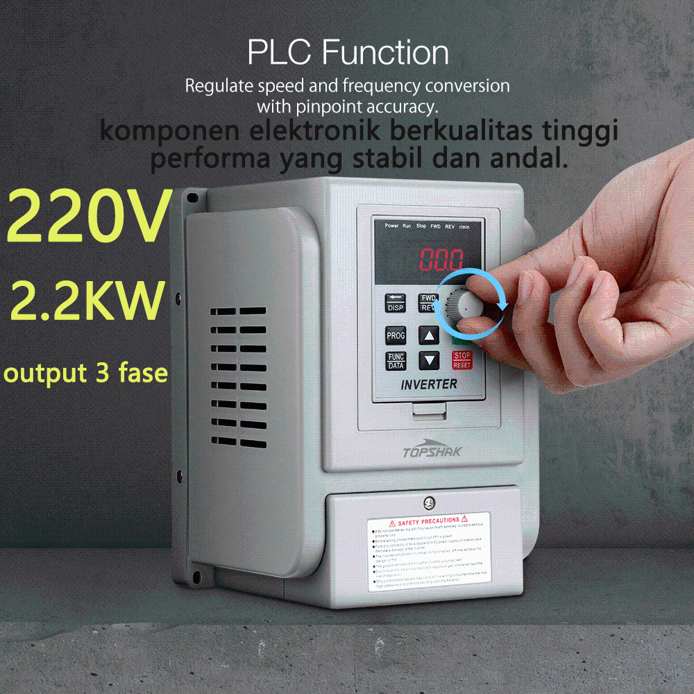Jual Frequency Inverter Converter 220V 2.2kw Inverter Frekuensi Variabel AC VFD Spindle Driver ...