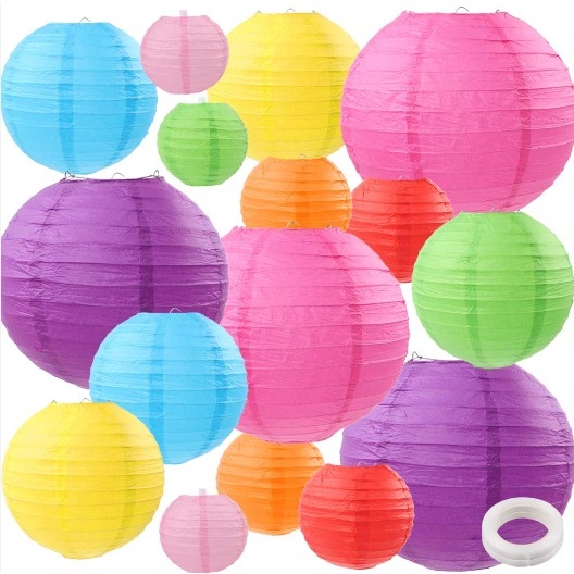 Jual Lampion Gantung Warna Warni 25 CM / Lampion Imlek / Lampion Sarang ...