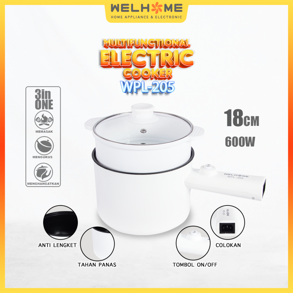 Jual Welhome Panci Listrik Serbaguna 1.2L Wpl-205 | Shopee Indonesia