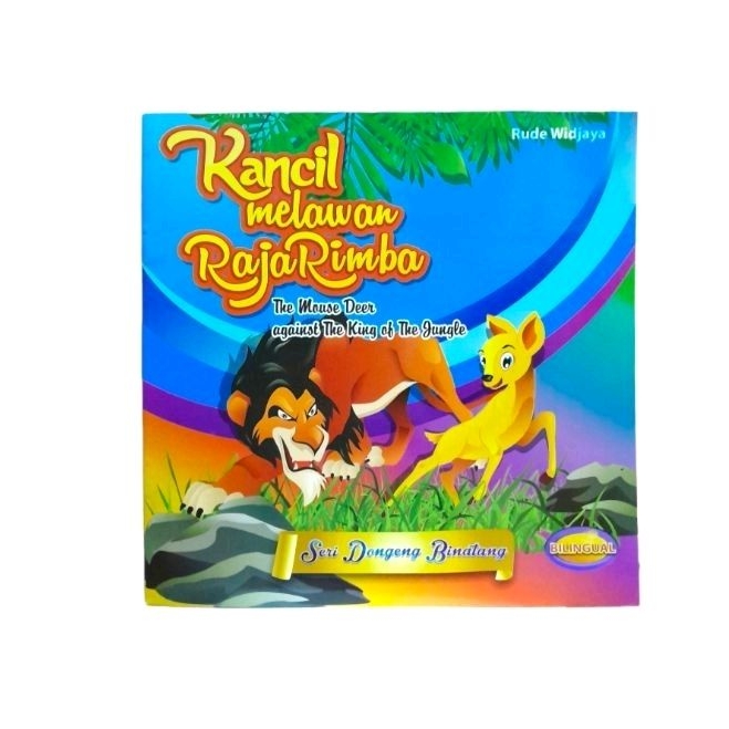 Jual Cerita Kancil Melawan Raja Rimba Full Colour bilingual | Shopee ...
