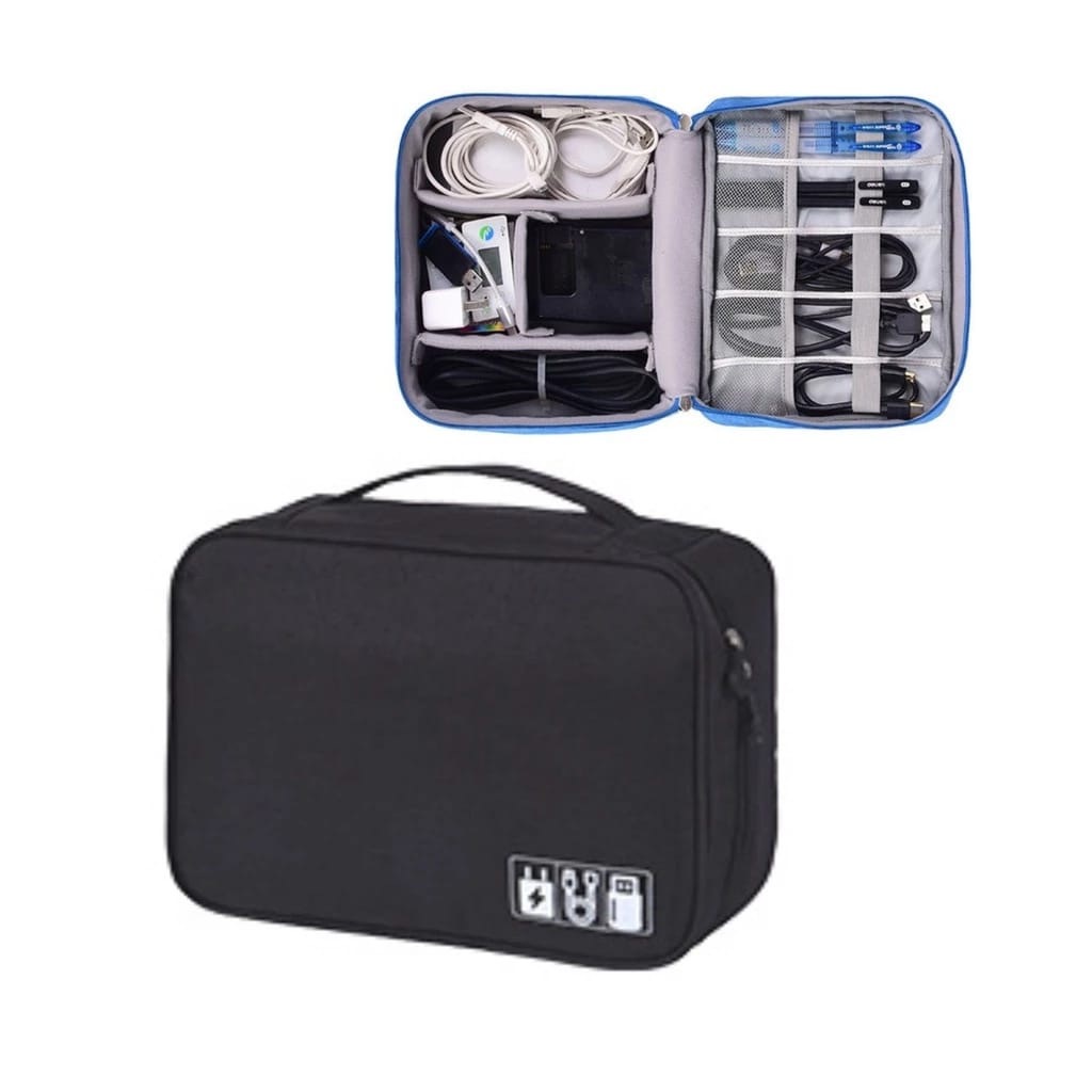 Jual Tas Travel Digital Pouch Bag Cable Pouch Tas Gadget Kabel Sekat ...