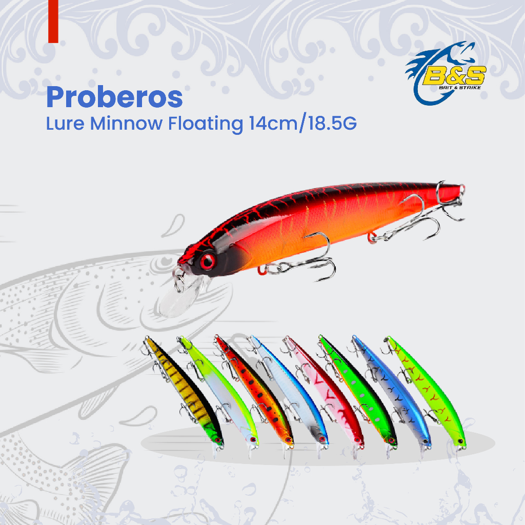 Jual PROBEROS Umpan Pancing Lure Minnow 14cm/18.5G Lure Minnow Floating ...