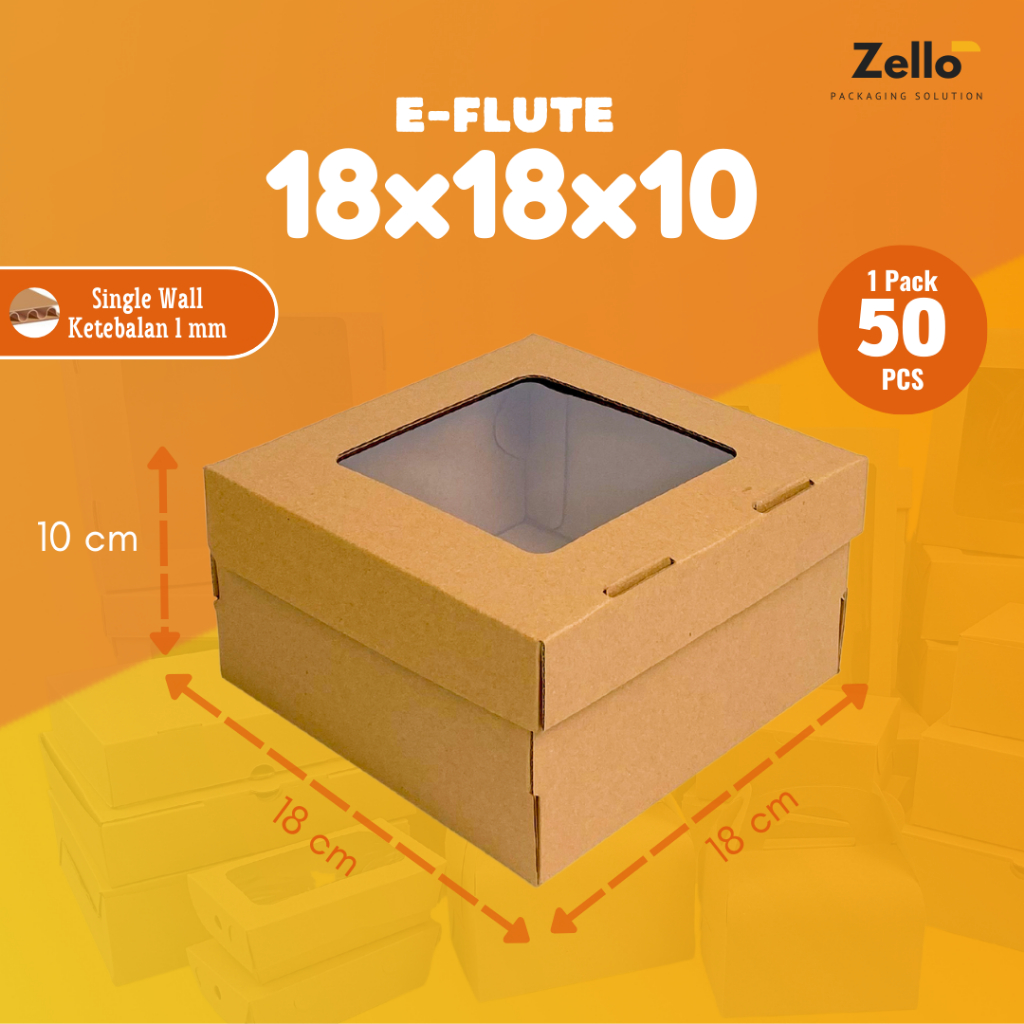 Jual E-Flute Box Kue Tart Mini Kotak Roti Pudding Hampers Souvenir ...