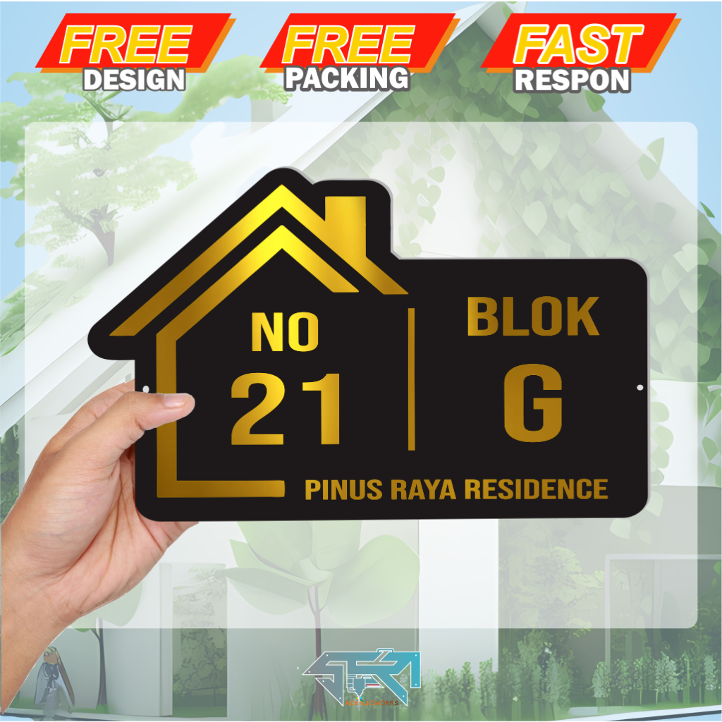 Jual NOMOR RUMAH CUSTOM AKRILIK | PAPAN NO RUMAH ACRYLIC | NO RUMAH ...